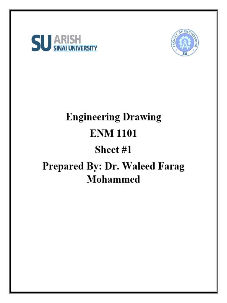 Engineering Drawing Exercises ENM 1101 | PDF