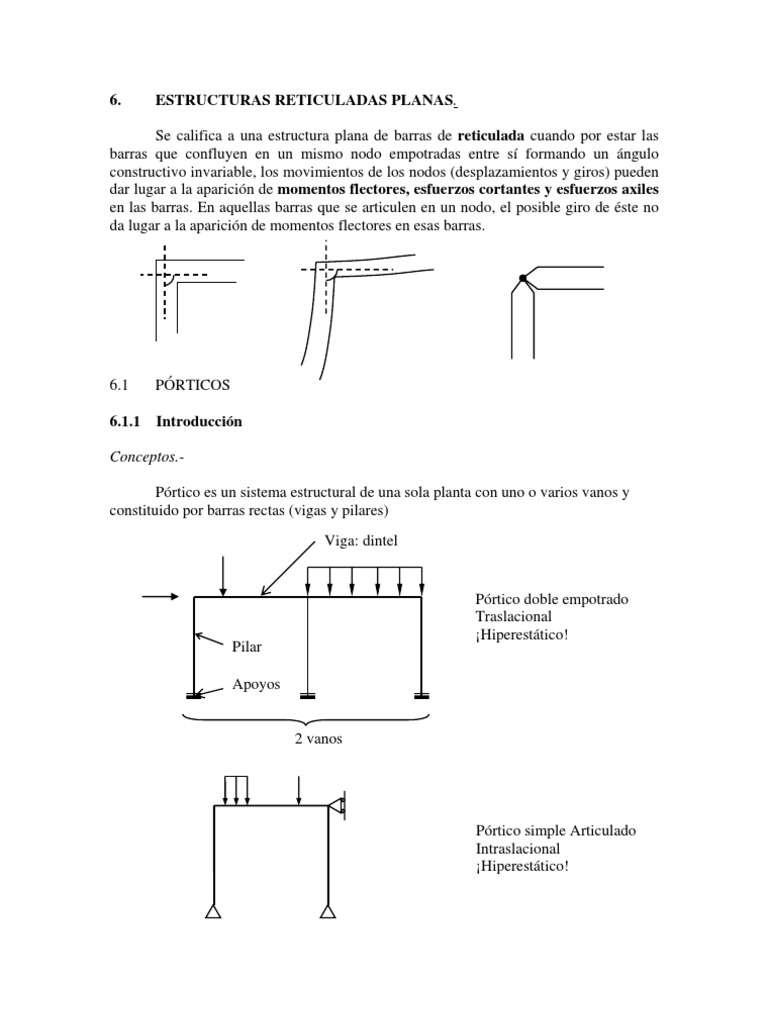 Capitulo 7.-Estructuras Reticuladas | Movimiento (física) | Mecánica