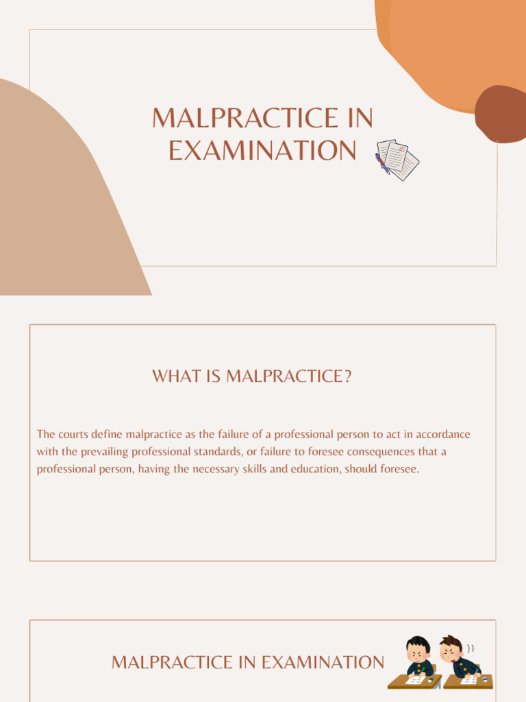 Malpractice in Examination | PDF | Integrity | Corruption