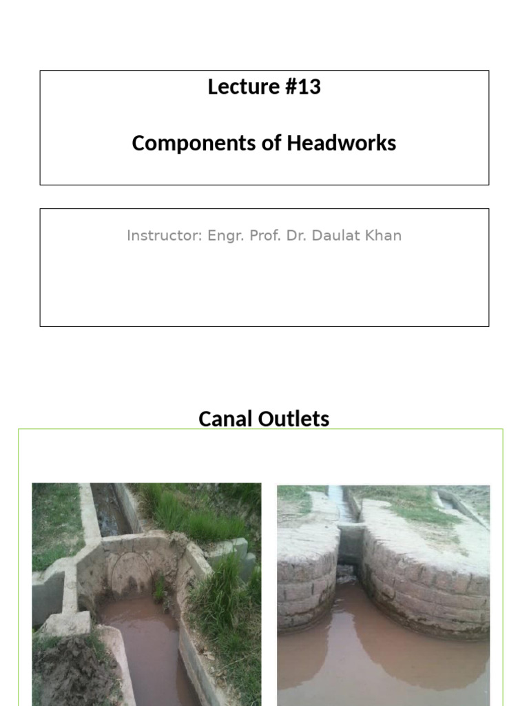 13 Canal Outlets 24 | PDF | Water | Civil Engineering