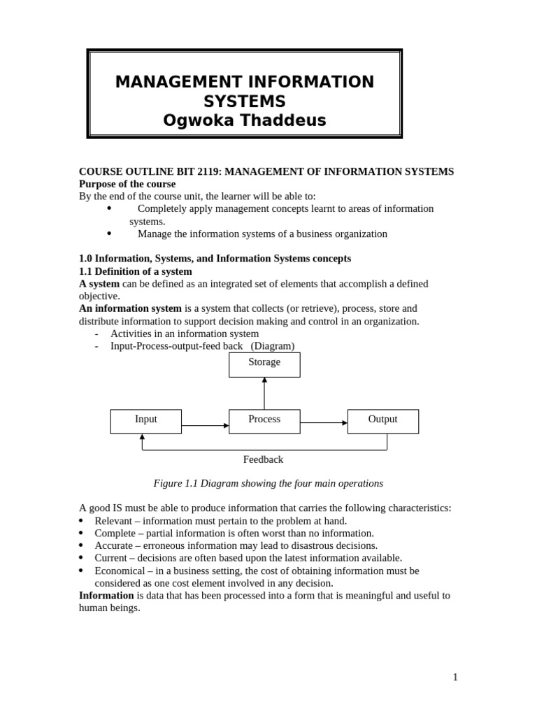 MIS Lecture Summary Notes | PDF | Competitive Advantage | Information