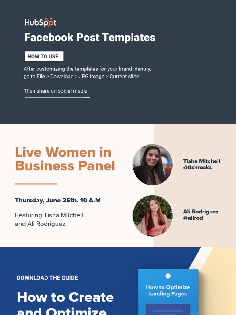 5 Facebook Post Templates | PDF