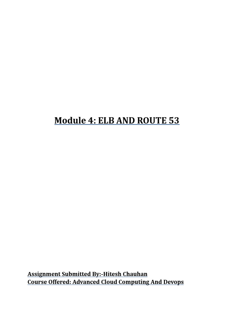 Module 4 Elb and Route 53 | PDF