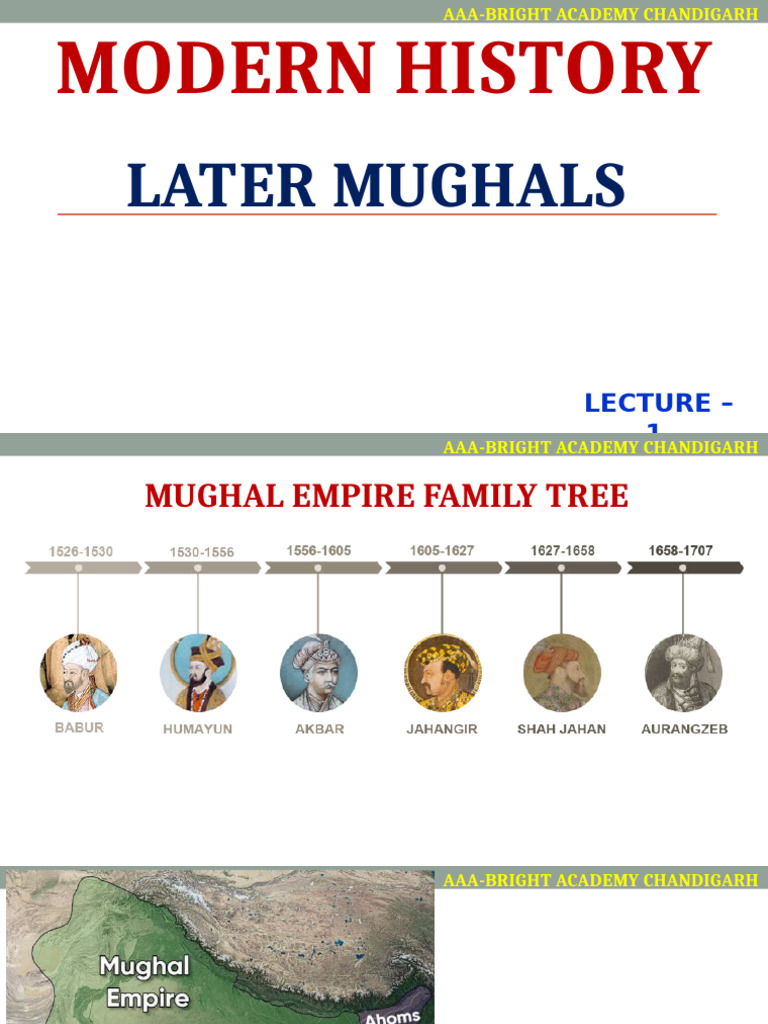 01 Later Mughals | PDF | Mughal Empire