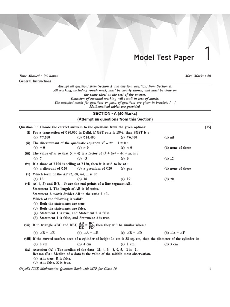 Maths Mtp1 Pdf Mathematics