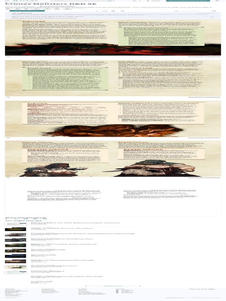 Crone Character Guide for DnD | PDF