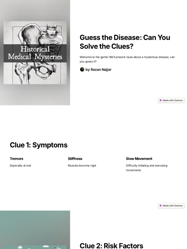 Guess The Disease Can You Solve The Clues 1 | PDF