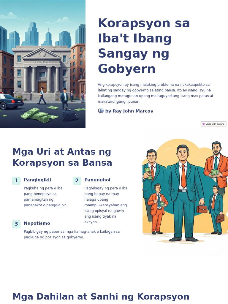 Korapsyon Sa Ibat Ibang Sangay NG Gobyern | PDF