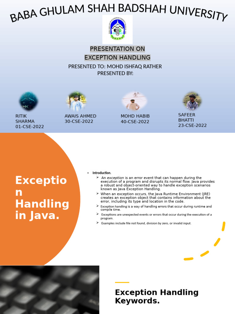 Exception Handling Pdf Java Programming Language Software