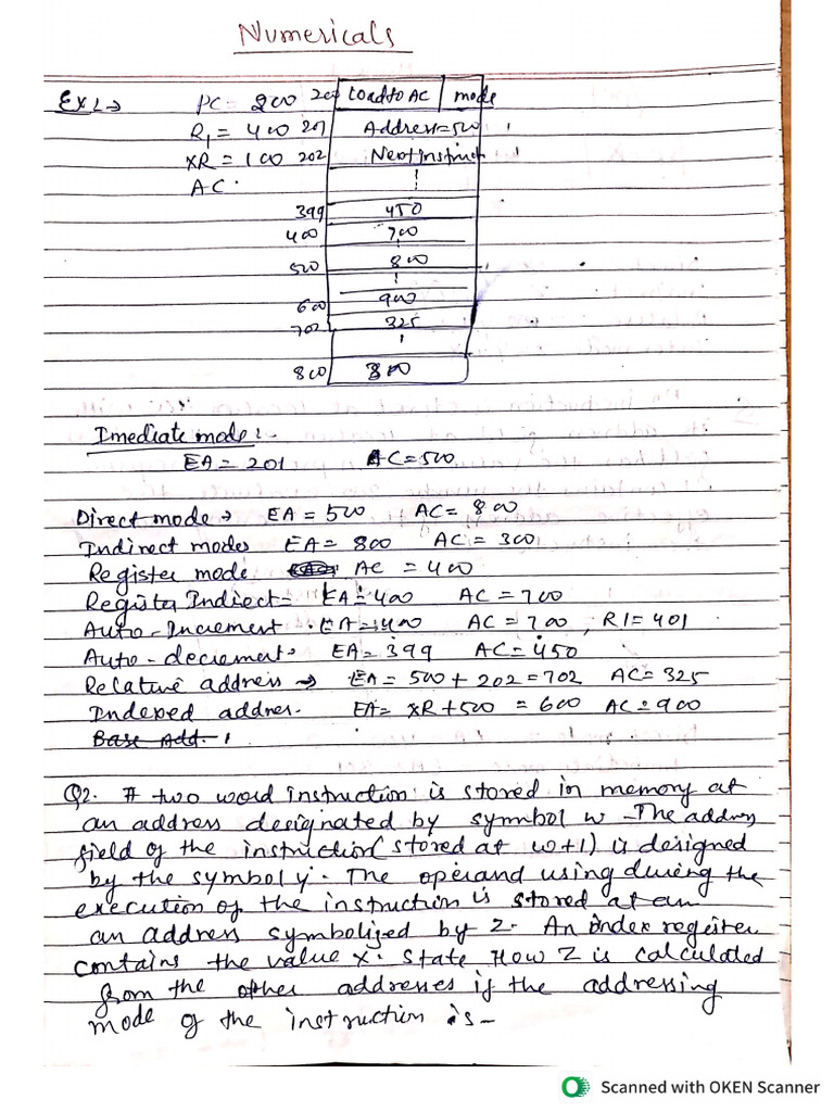 Cao Unit 3 Numerical | PDF