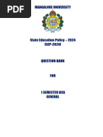 BCA Mathematics 1st Sem SQP 2020 To 2025 | PDF