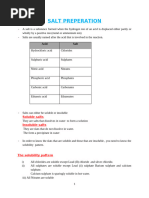 How to Prepare Soluble Salts | PDF | Salt (Chemistry) | Solubility