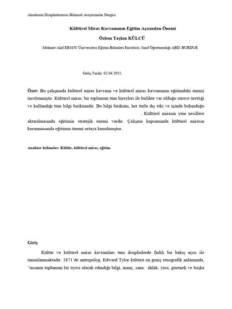 K__lt__rel Miras Kavram__n__n E__itim A____s__ndan __nemi[#300234]-286483 | PDF