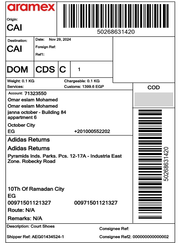 Adidas Return Instructions For Court Shoes Pdf