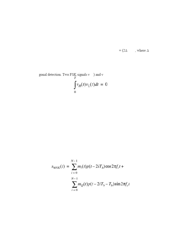Minimum Shift Keying And Gaussian Msk Pdf Modulation Frequency