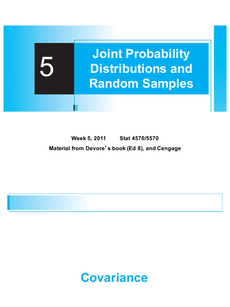 ch5_covariance_0 | PDF | Covariance | Statistical Theory