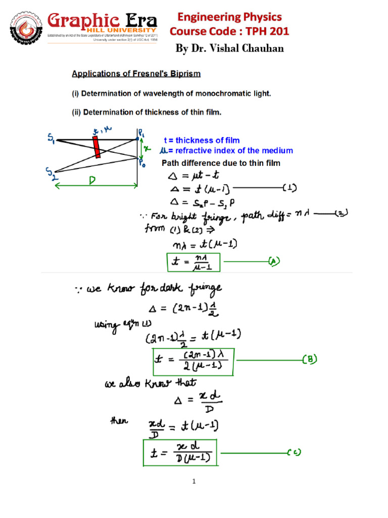 02_Unit-I_Interference | PDF