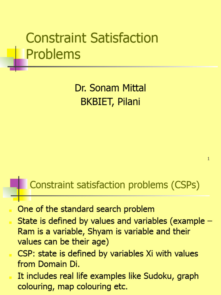 Lec 5 - Constraint Satisfaction | PDF | Theoretical Computer Science | Computer Programming