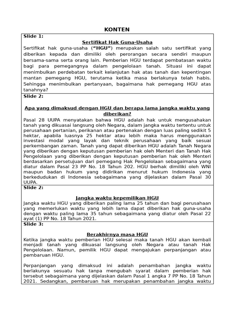 Konten Iluni Hak_Prioritas_Pemegang_HGU[1] | PDF