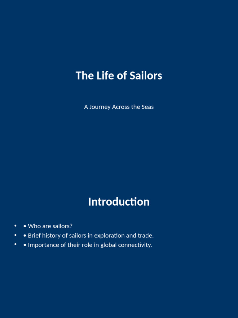 Sailors Life Presentation | PDF