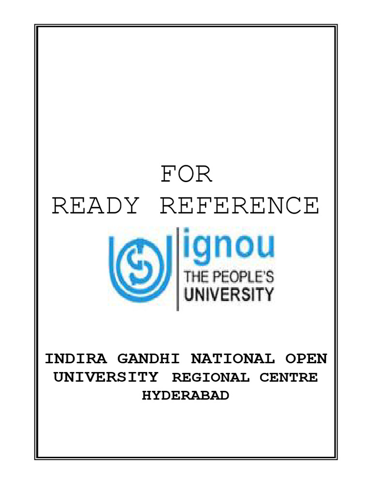 Faq Ignou, Hyderabad Latest Updated | PDF | Online And Offline ...