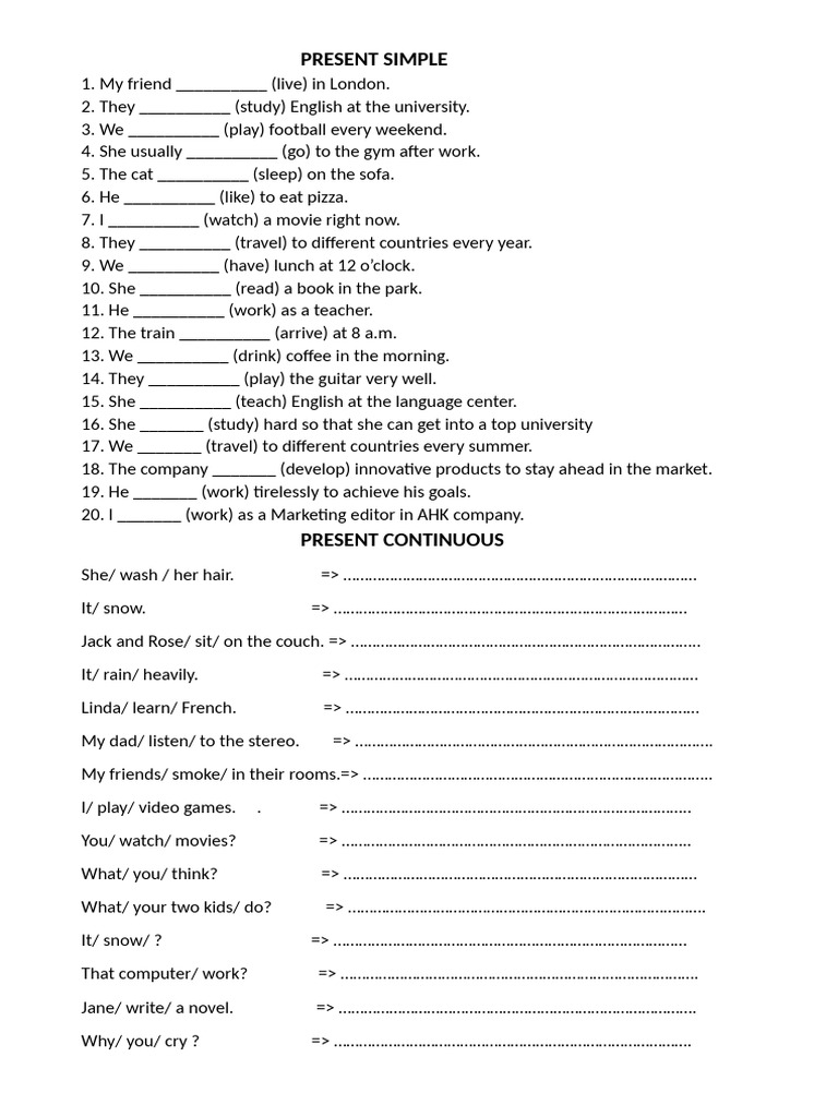 Present Simple Pdf