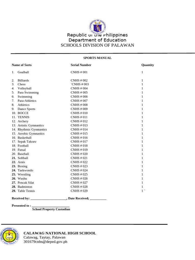 SPORTS MANUAL, lIST OF SPORTS | PDF | Multi Sport Events | Sports