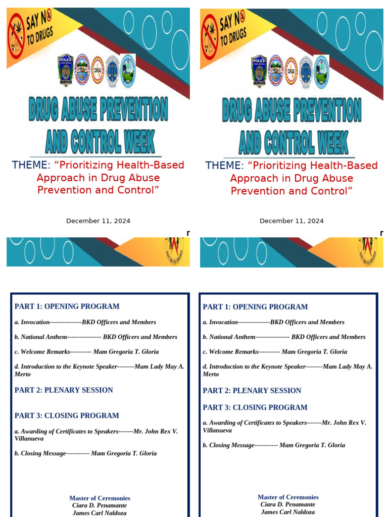 Drug Abuse Week Program | PDF
