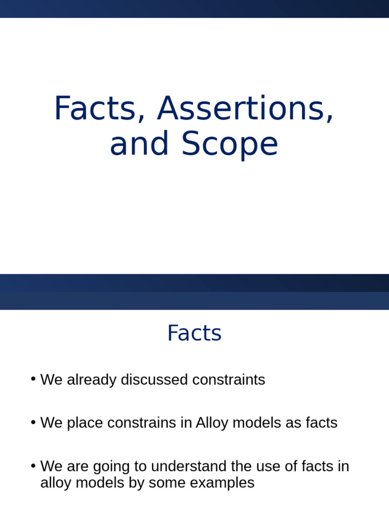 Facts, Assertions, and Scope | PDF | Computer Programming | Software Engineering
