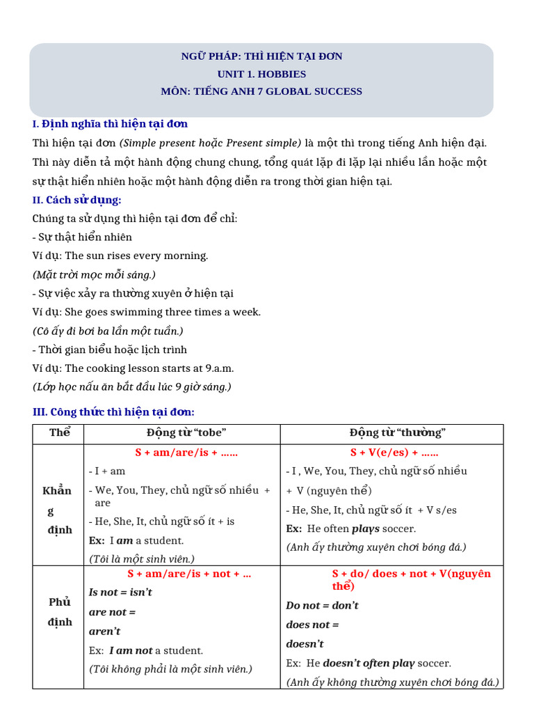 Grammar-Unit-123456 Grade 7 | PDF
