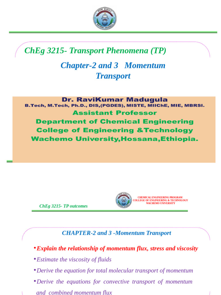 TP-Chapter-2and 3 | PDF | Viscosity | Transport Phenomena