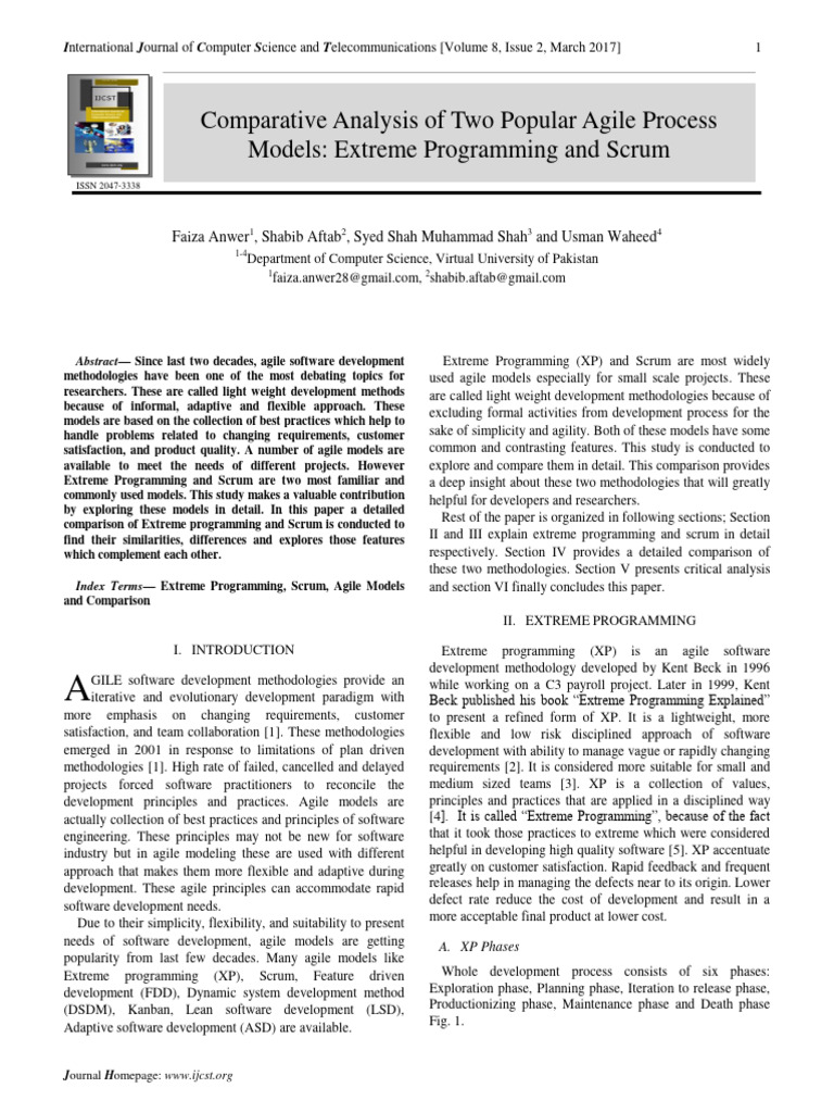 A Comparative Analysis of Two Popular Ag | PDF | Scrum (Software ...