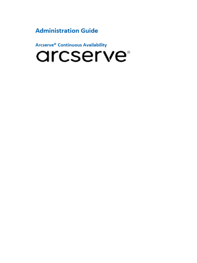 ArcServe Admininstration Guide | PDF | Replication (Computing) | Databases