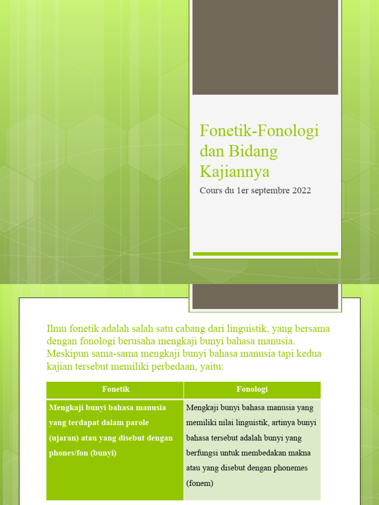 FONOLOGI DAN FONETIK | PDF