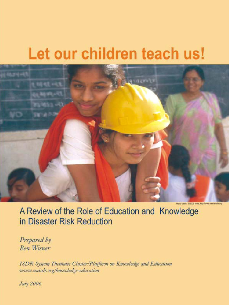 Let Our Children Teach Us | PDF | Disaster Risk Reduction | Curriculum