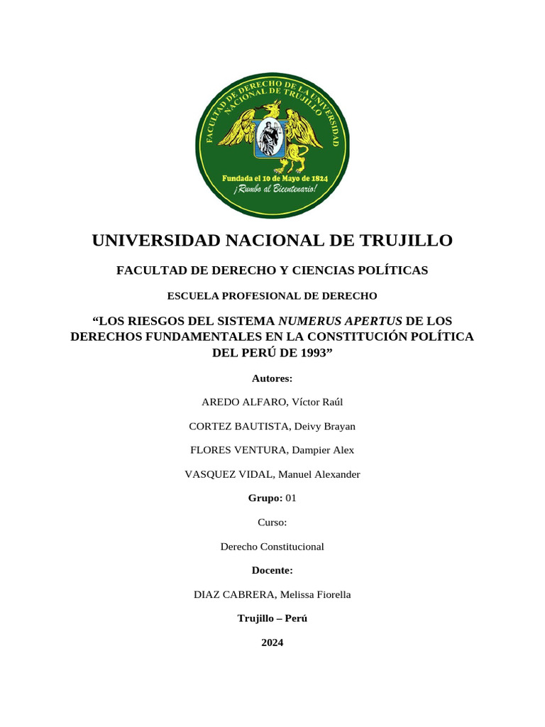 Numerus Apertus Informe | PDF | Constitución | Privacidad