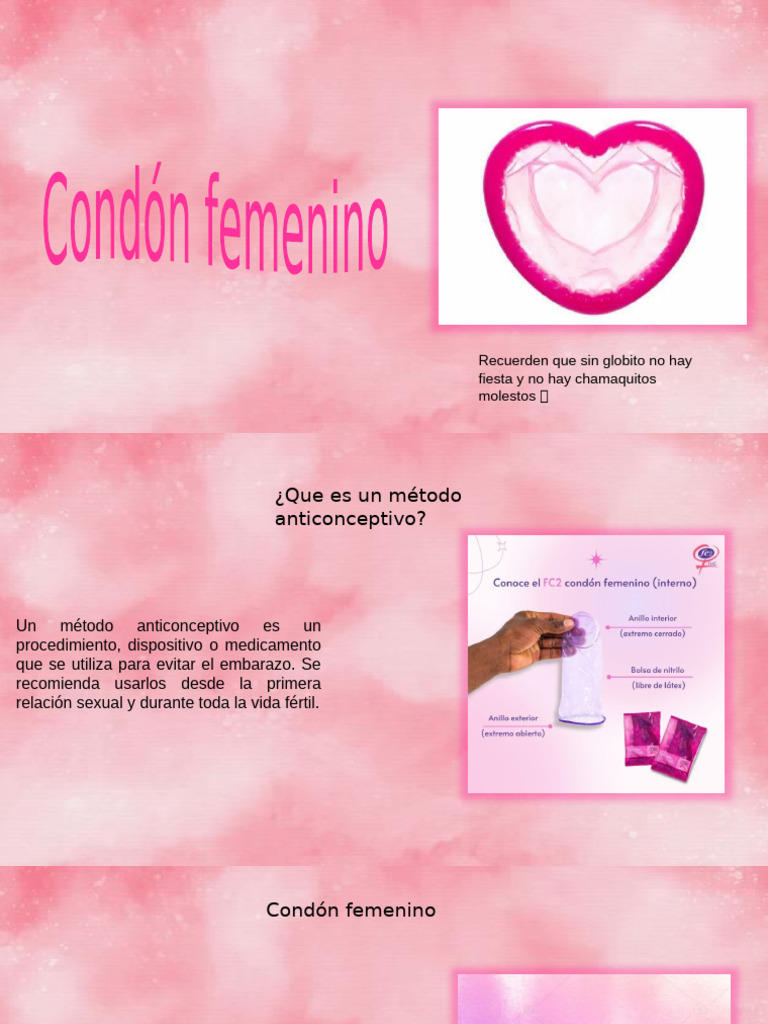 Condon femenino | PDF | Condón | Control de la natalidad