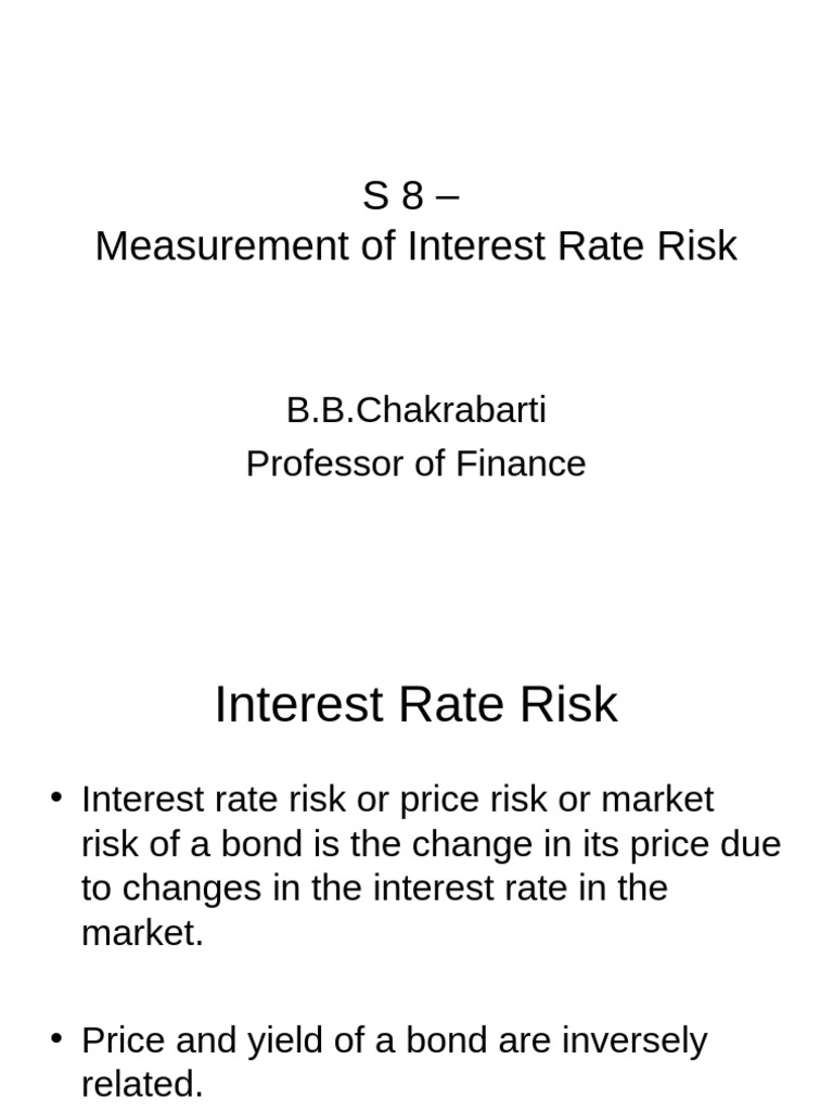 S 8 - Measurement of Interest Rate Risk (1) | PDF | Bond Duration ...