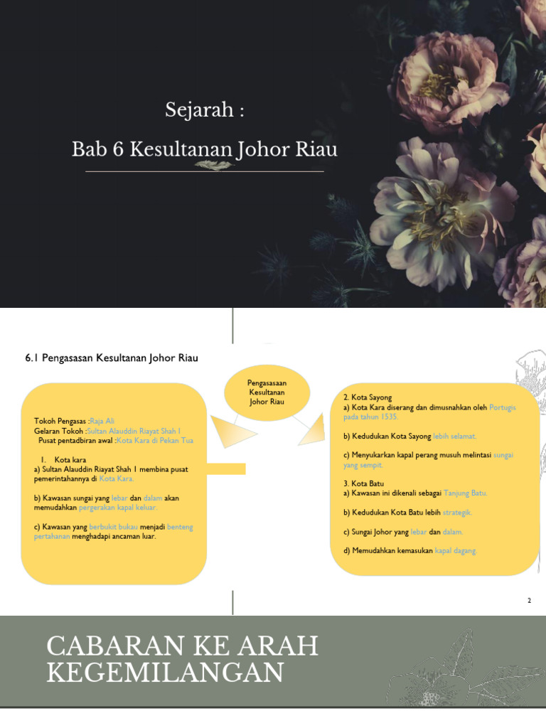 Sejarah bab6 Kesultanan Johor Riau | PDF