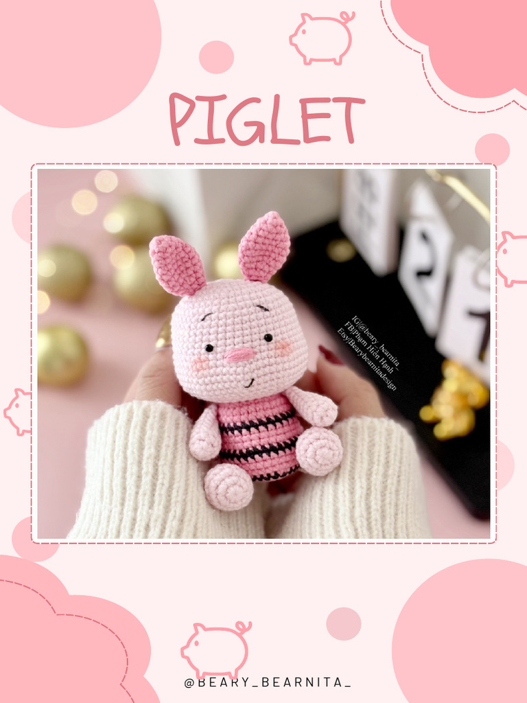 Crochet Piglet Pattern Guide | PDF | Crochet | Embroidery