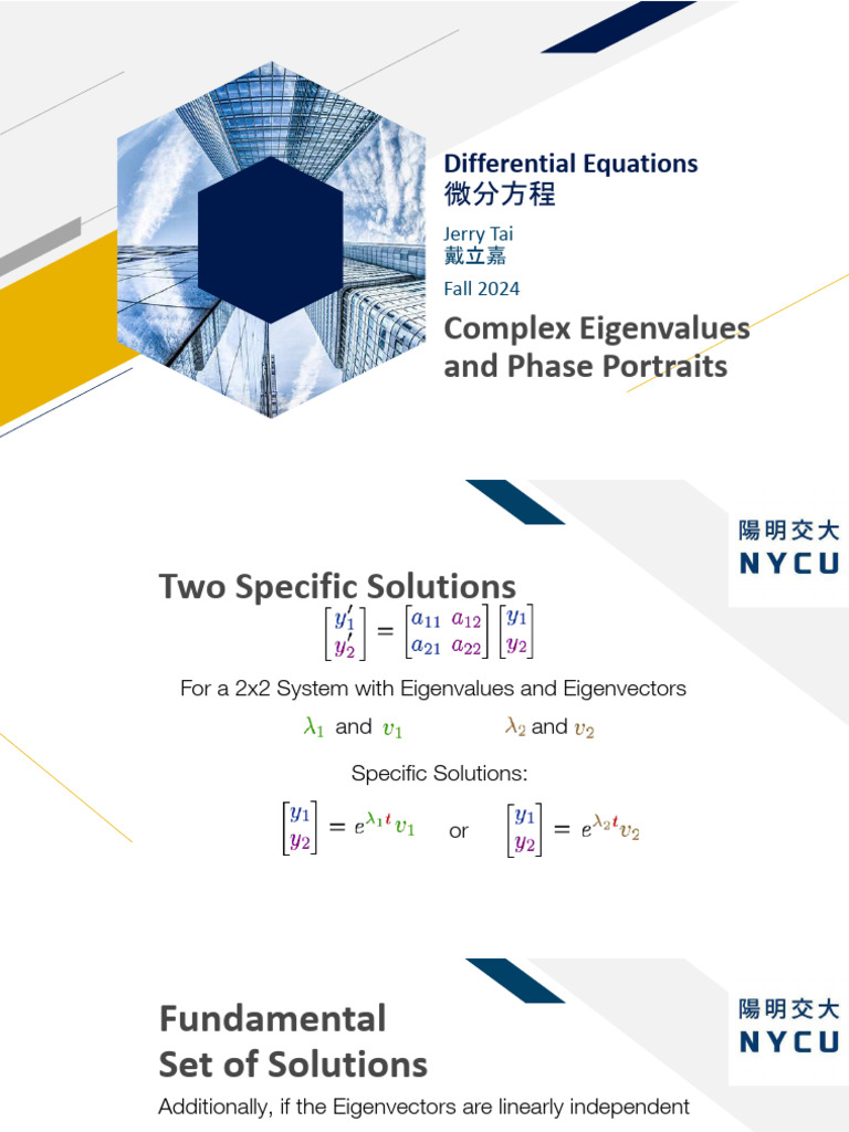 2024 Differential Equation Lecture16 | PDF | Eigenvalues And Eigenvectors | Matrix (Mathematics)