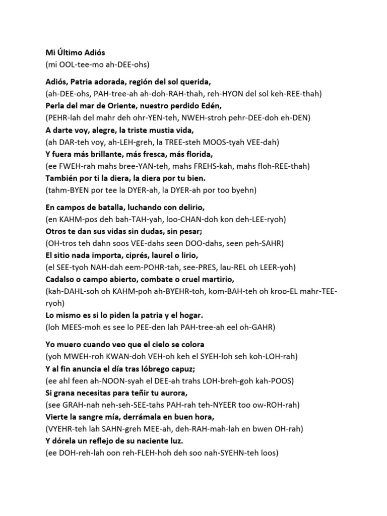 Mi Último Adiós | PDF