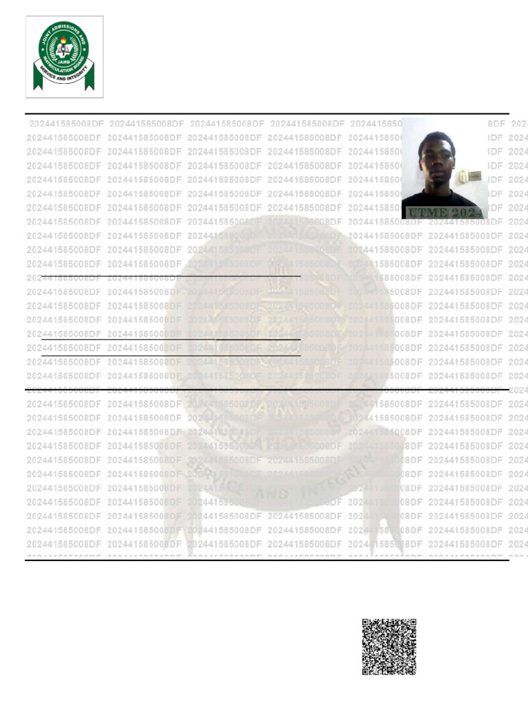 Muhammad Almustapha Saad Result Slip | PDF | Qualifications | Science