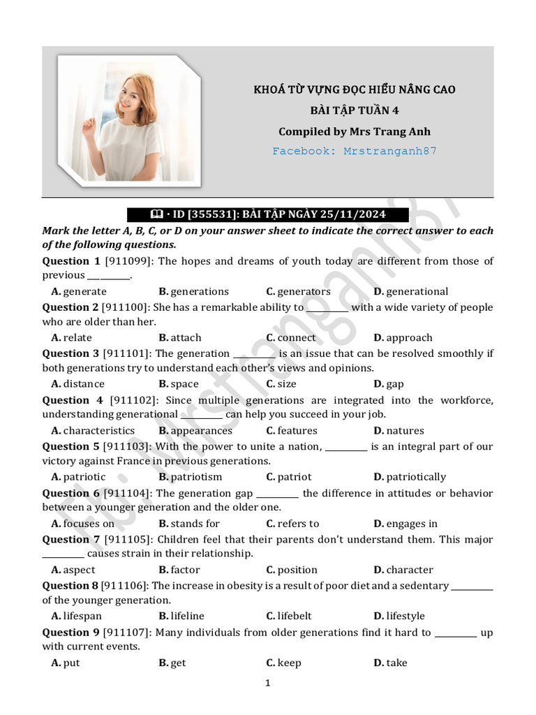 BAITAP4 | PDF | Grandparent | Adolescence