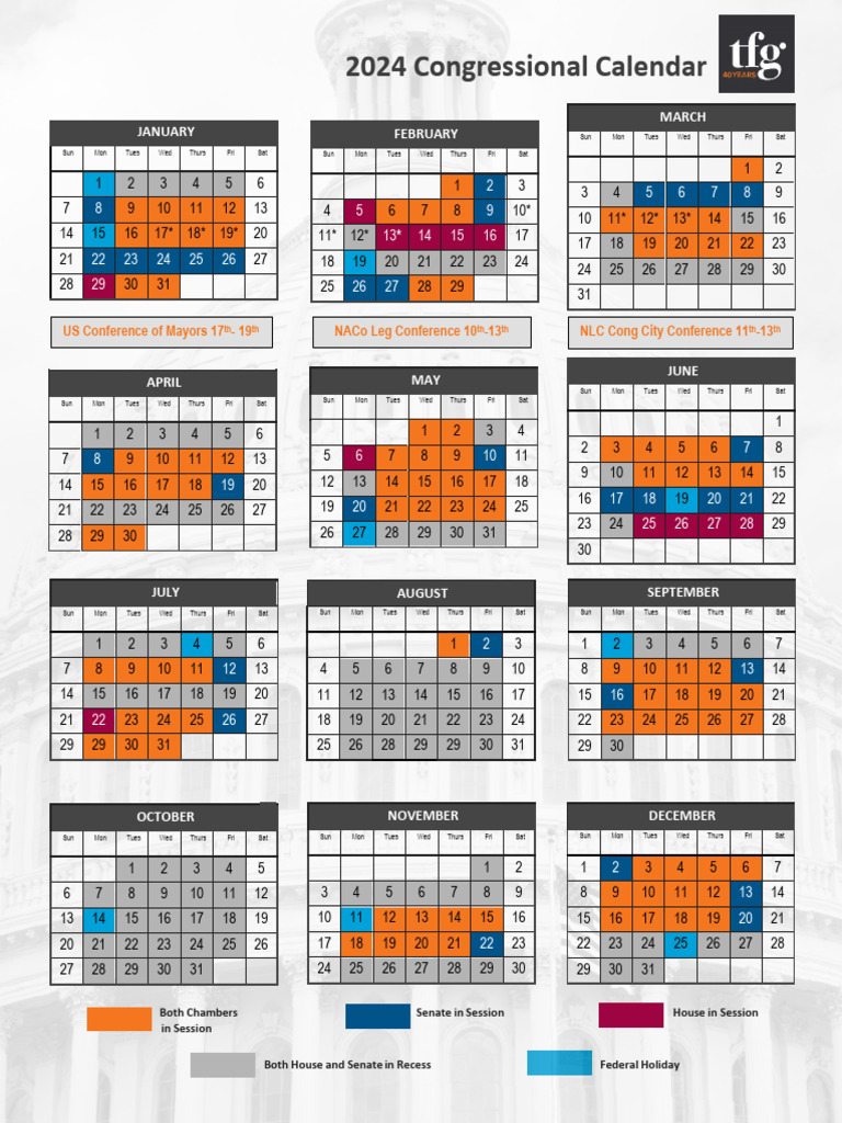 2024 TFG 118th Congressional Calendar | PDF
