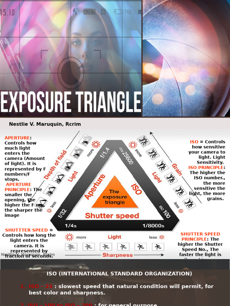 Exposure Triangle | PDF | Film Speed | Shutter Speed