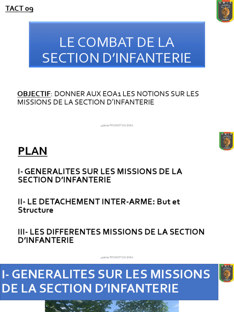 Missions de la Section d'Infanterie | PDF | Conflits | Militaire