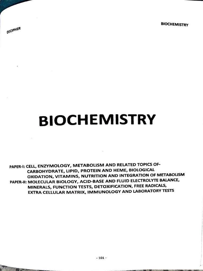 Decipher 4th Edition Biochemistry | PDF