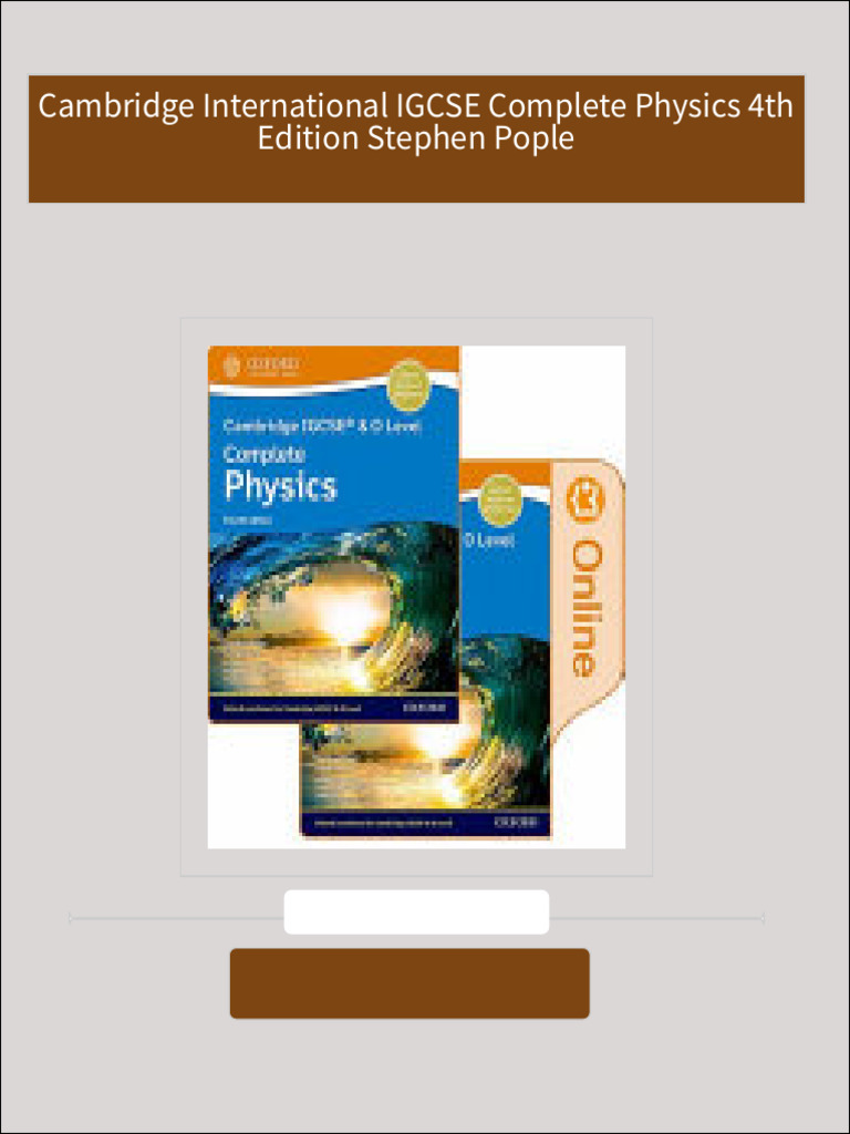 Download ebooks file Cambridge International IGCSE Complete Physics 4th ... Download ebooks file Cambridge International IGCSE Complete Physics 4th ...