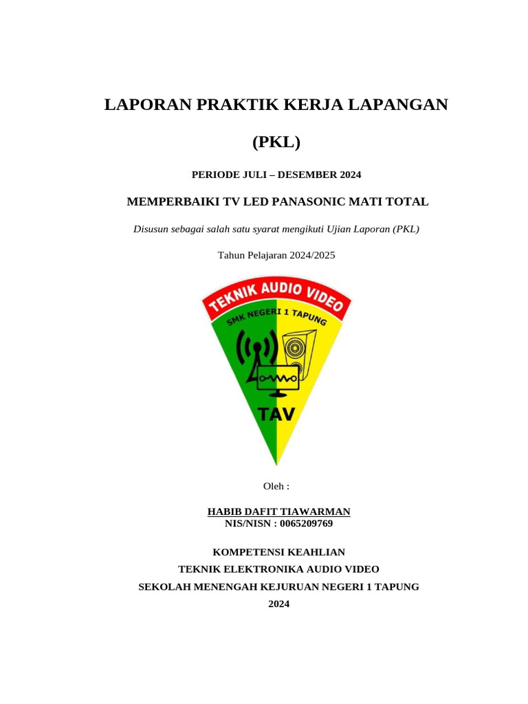 Laporan PKL Habib Dafit Tiawarman | PDF